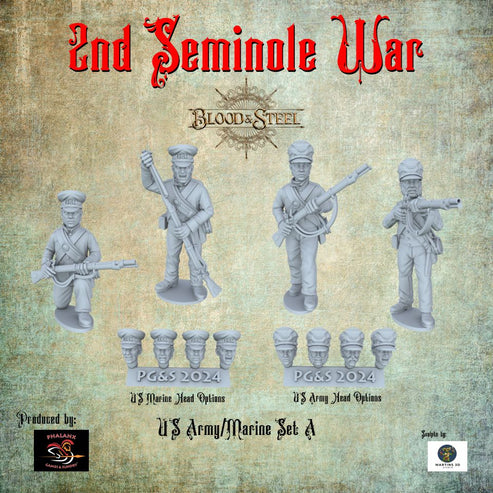 US Army or Marine Set A: 2nd Seminole War – Phalanx Games & Sundry
