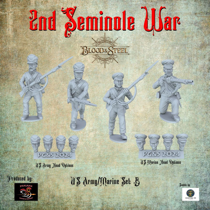 US Army or Marine Set B: 2nd Seminole War – Phalanx Games & Sundry